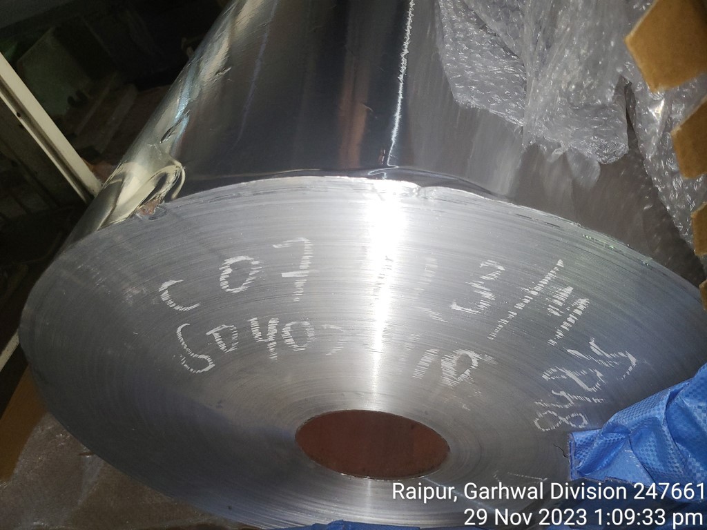 Accidental damaged Aluminum Bare Foil - 10821 Kgs